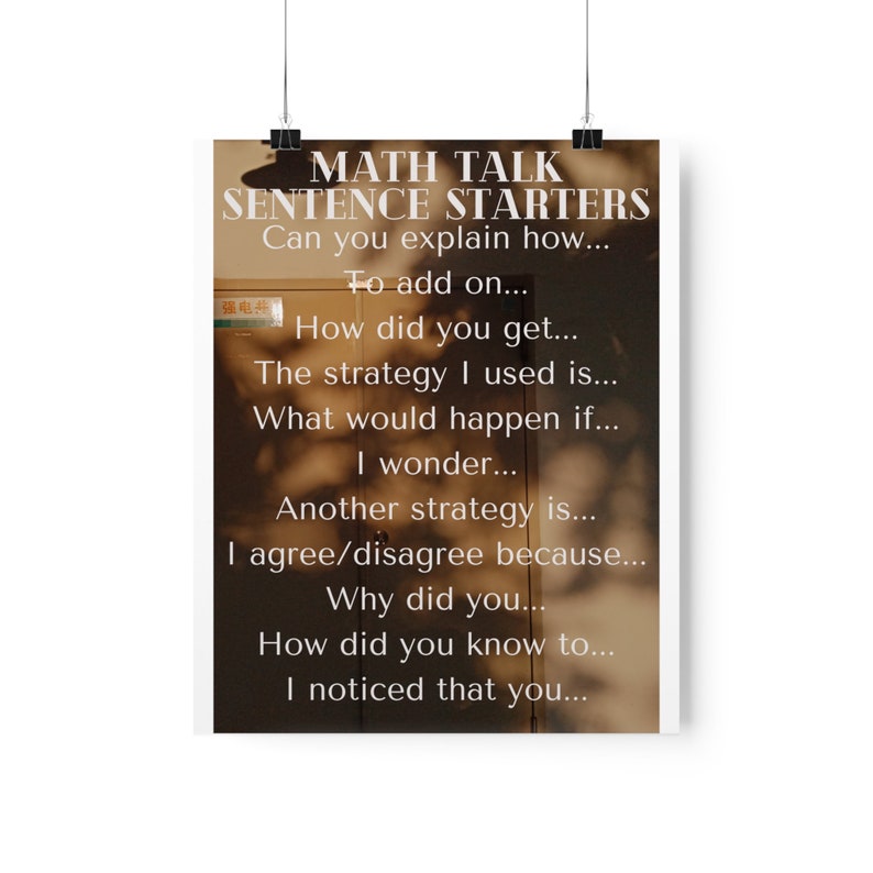 Math Classroom Poster, Art Print, Wall Decor, Classroom Decor, Math ...