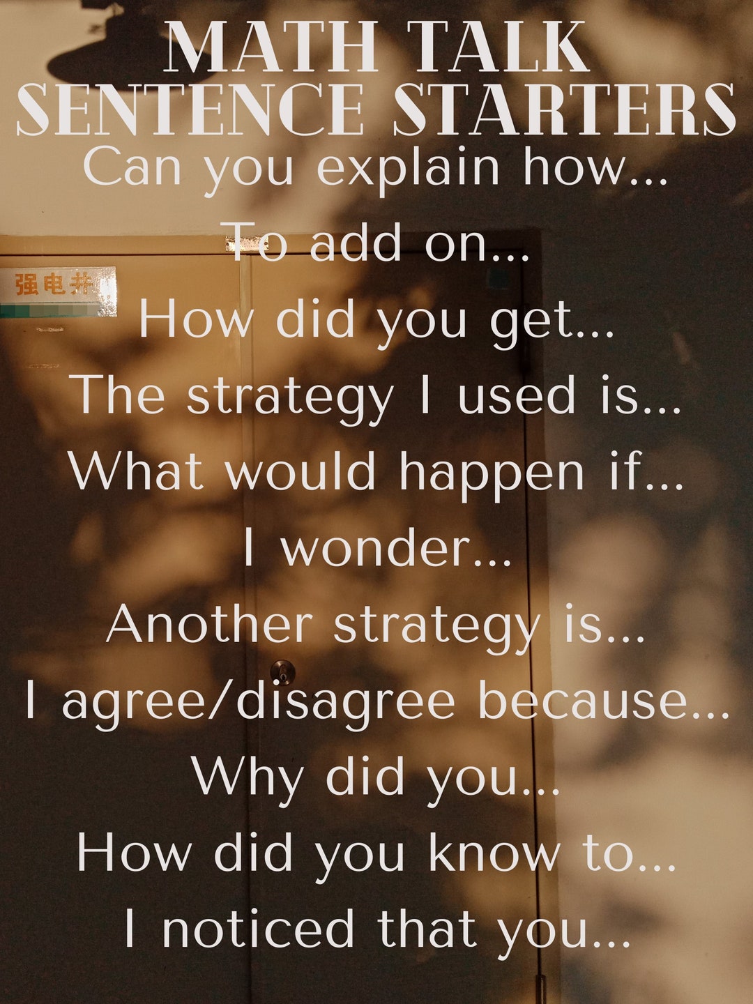 Math Classroom Poster, Printable Digital Download, Classroom Decor ...