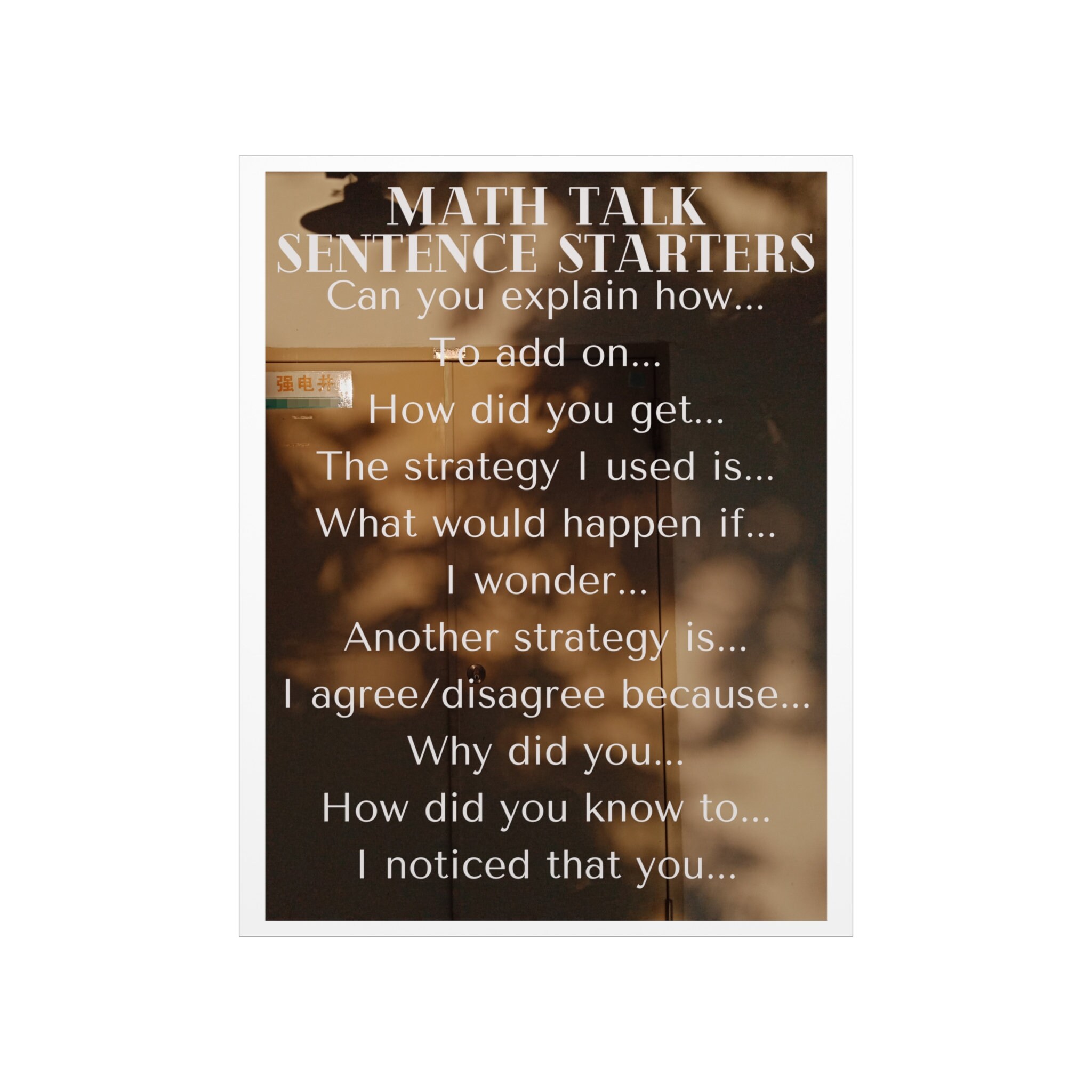 Math Classroom Poster, Art Print, Wall Decor, Classroom Decor, Math ...