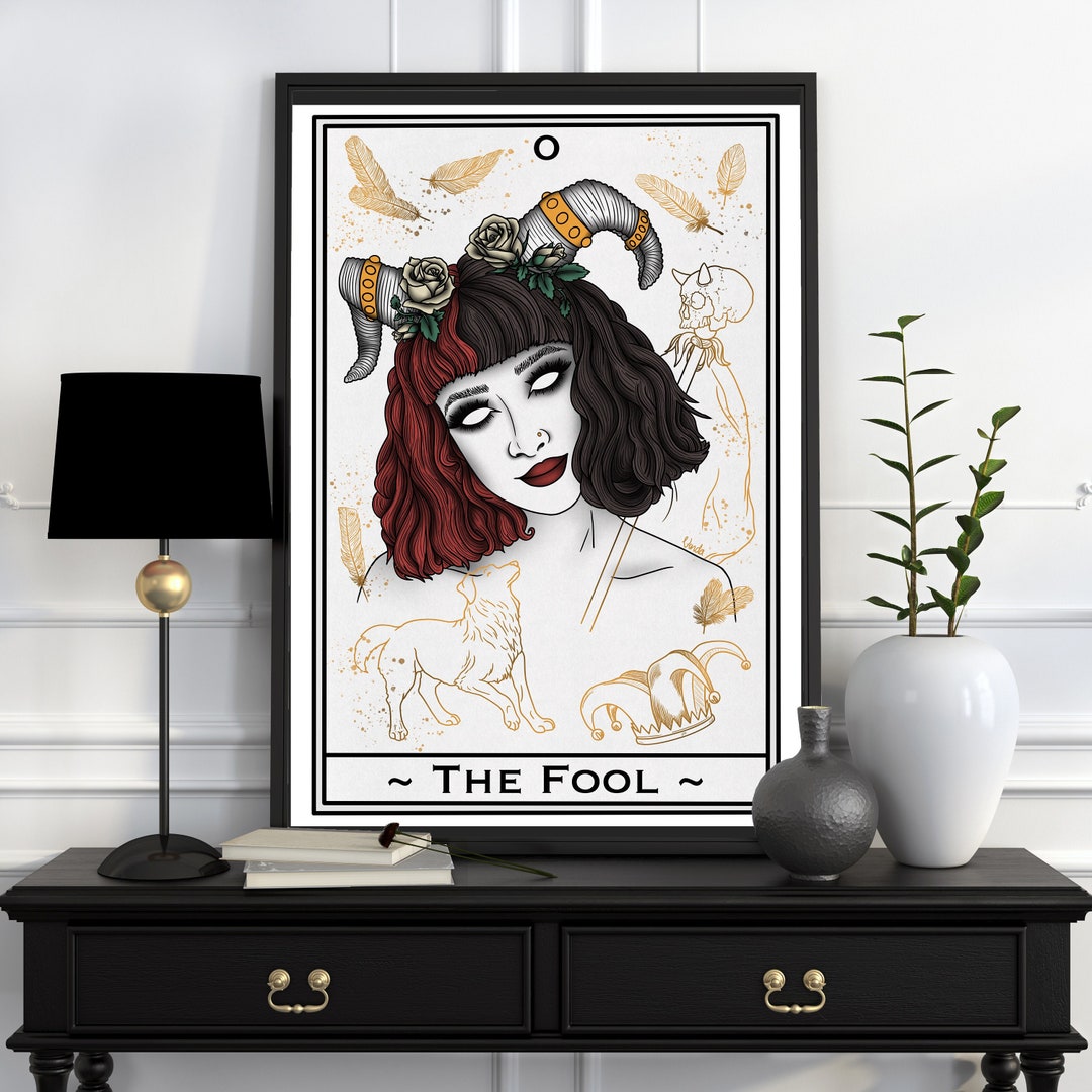 Gothic Demon the Fool Tarot Art Print - Etsy