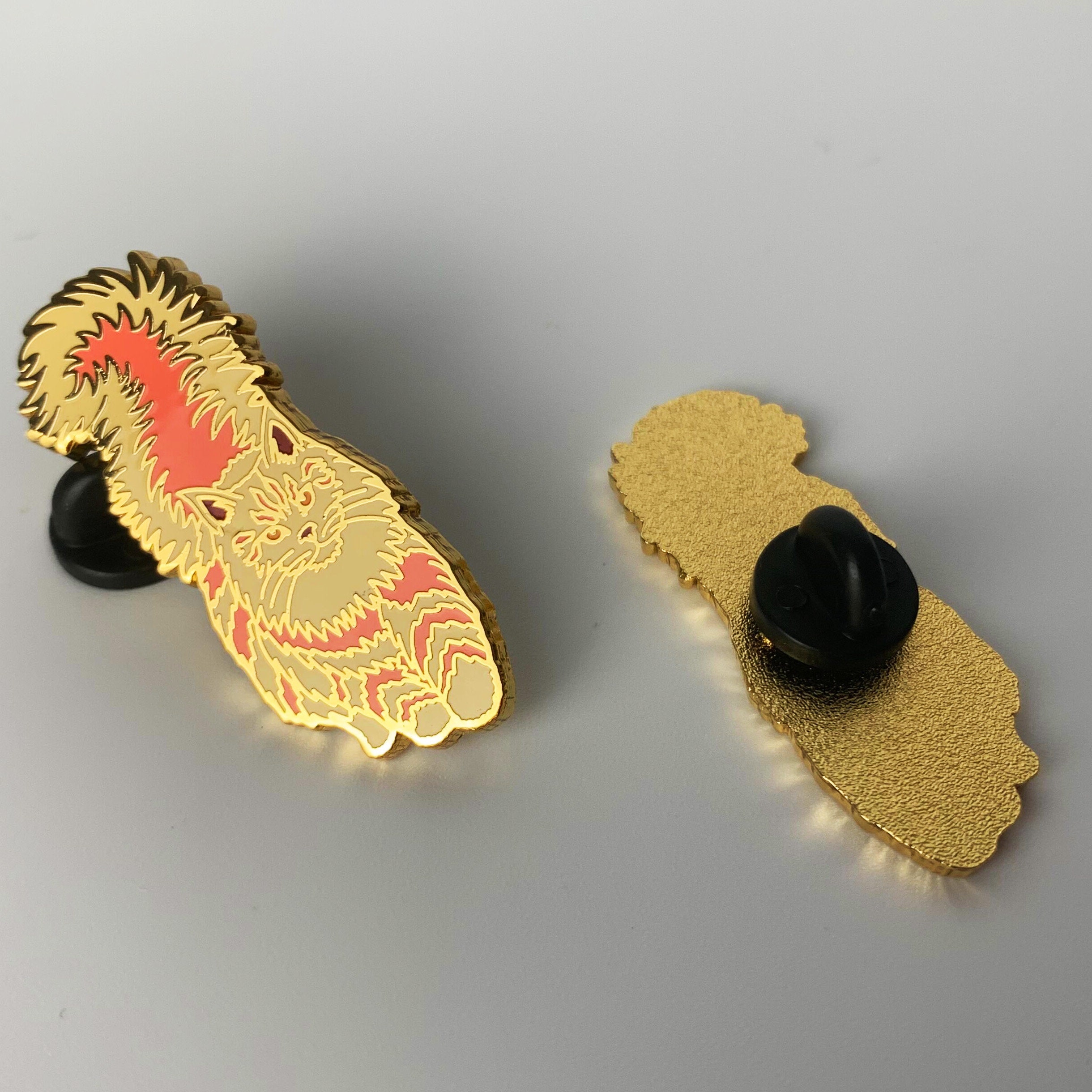 Ginger/cream Fluffy Maine Coon Cat Hard Enamel Pin - Etsy