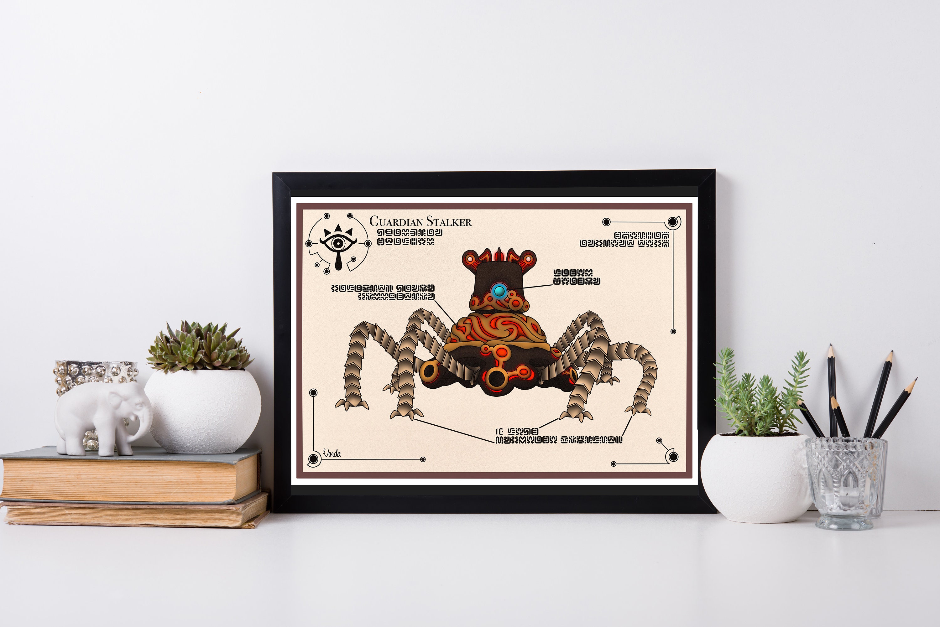 Zelda BOTW Guardian Stalker Encyclopedia Style Art Print - Etsy