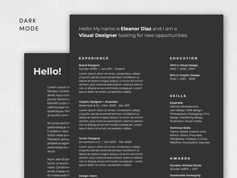 Google Docs Resume Template | Executive, Professional & Modern Resume ...