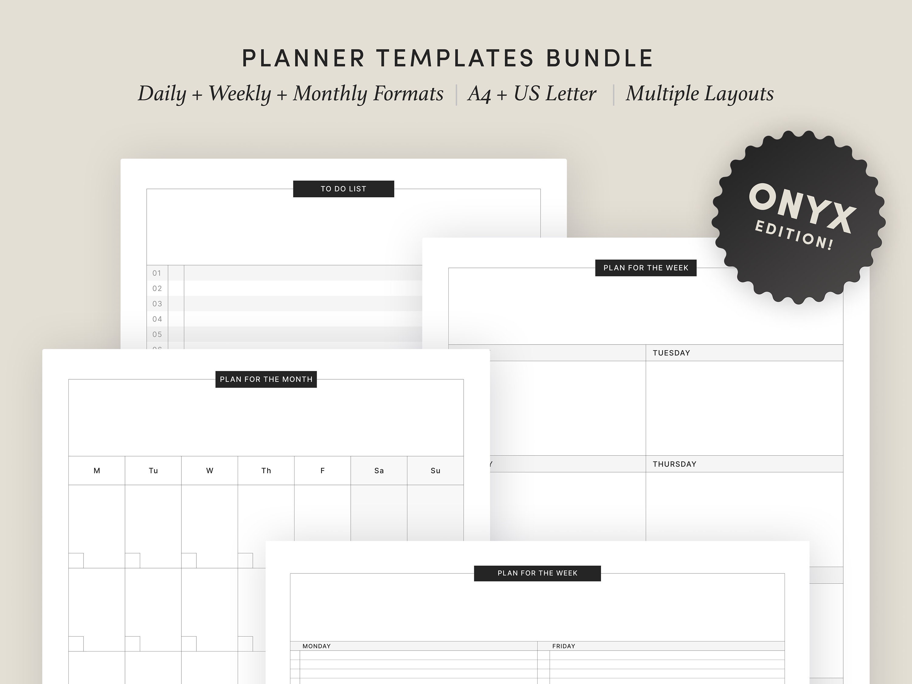 Planner + To-do Printable Template | Productivity + Task Management ...