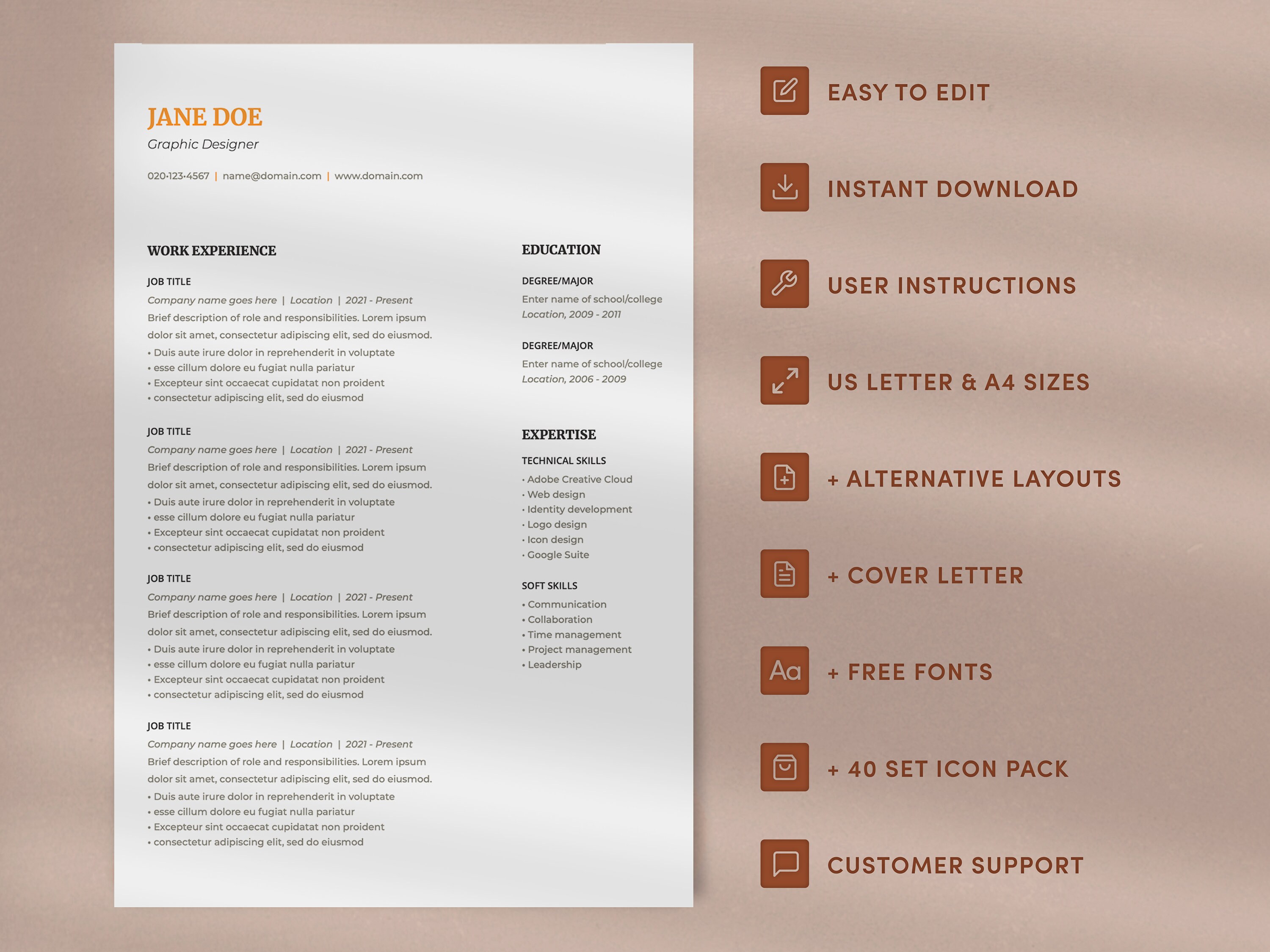 Google Doc Resume Template Executive Professional Modern Resume