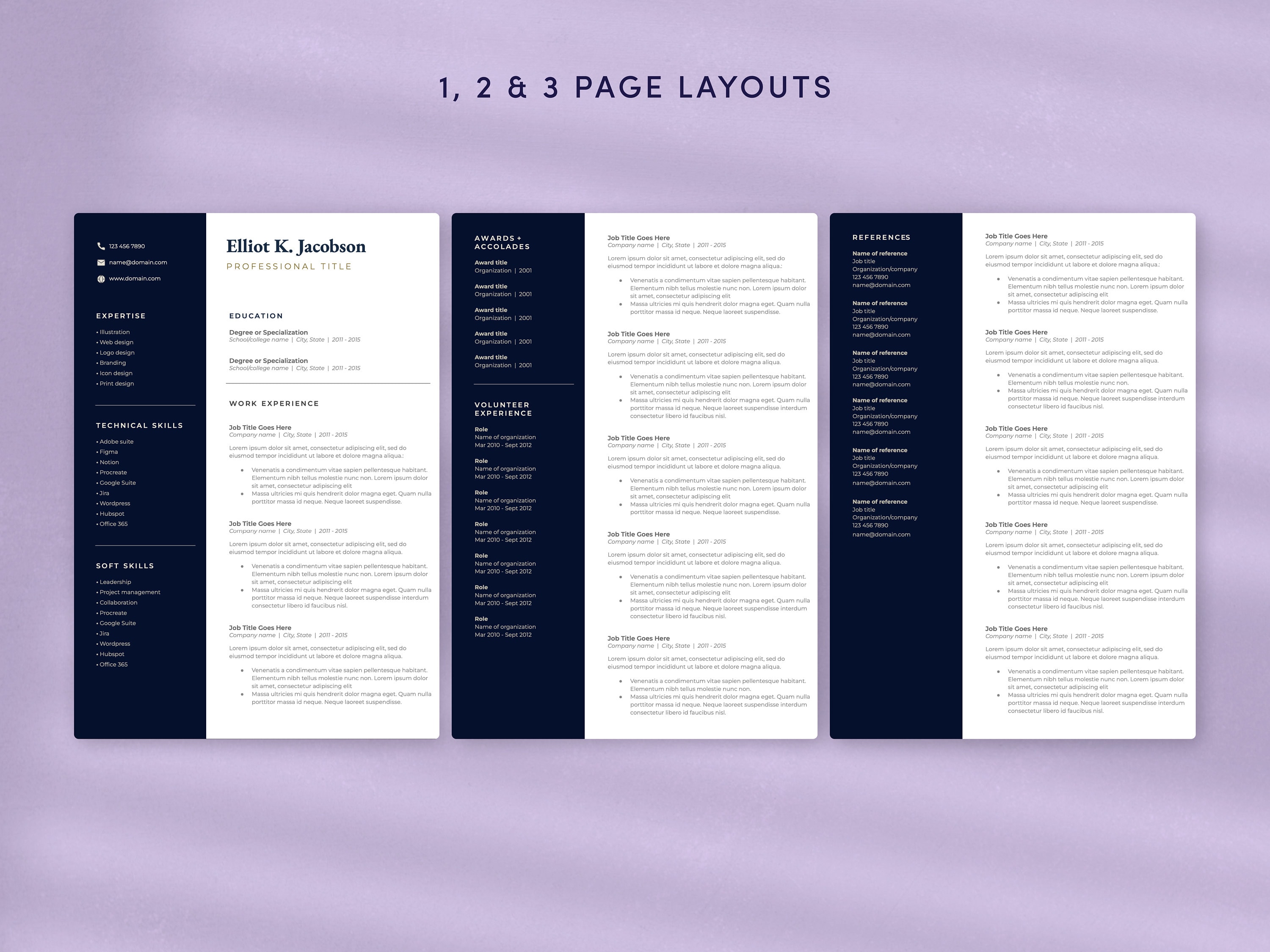 Google Docs Resume Template | Executive, Professional & Modern Resume ...