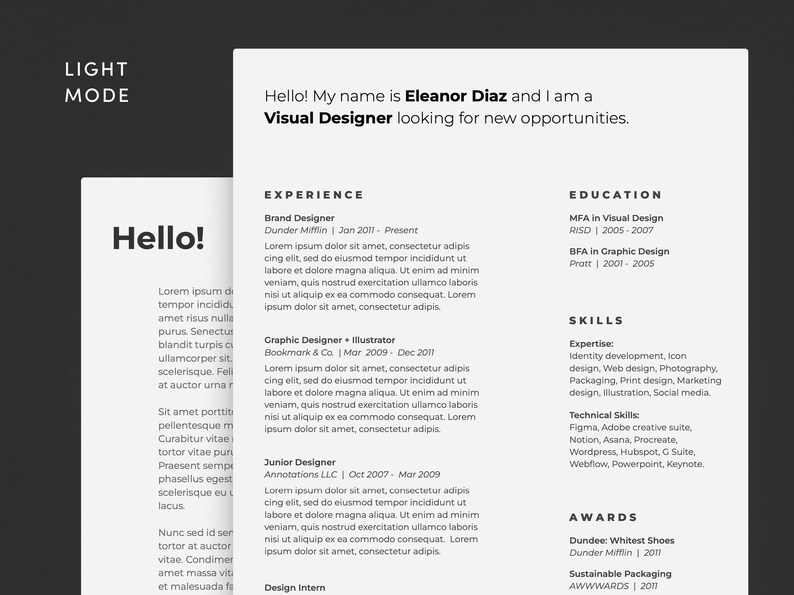 Google Docs Resume Template | Executive, Professional & Modern Resume ...