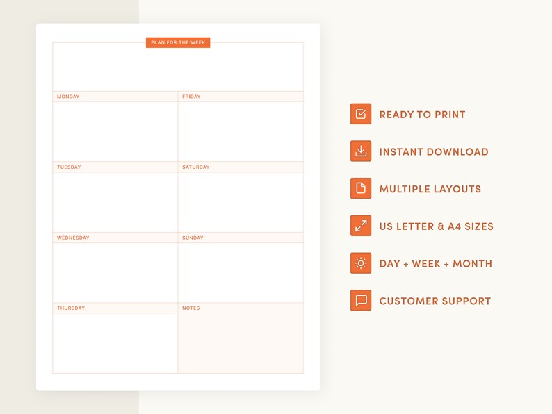 Planner + To-do Printable Template | Productivity + Task Management ...