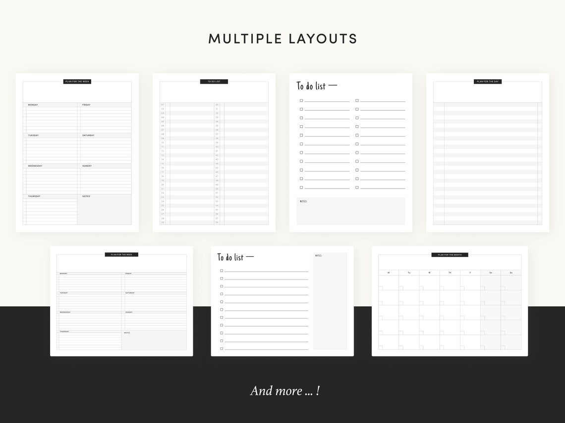 Planner To-do Printable Template Productivity Task Management Easy to ...