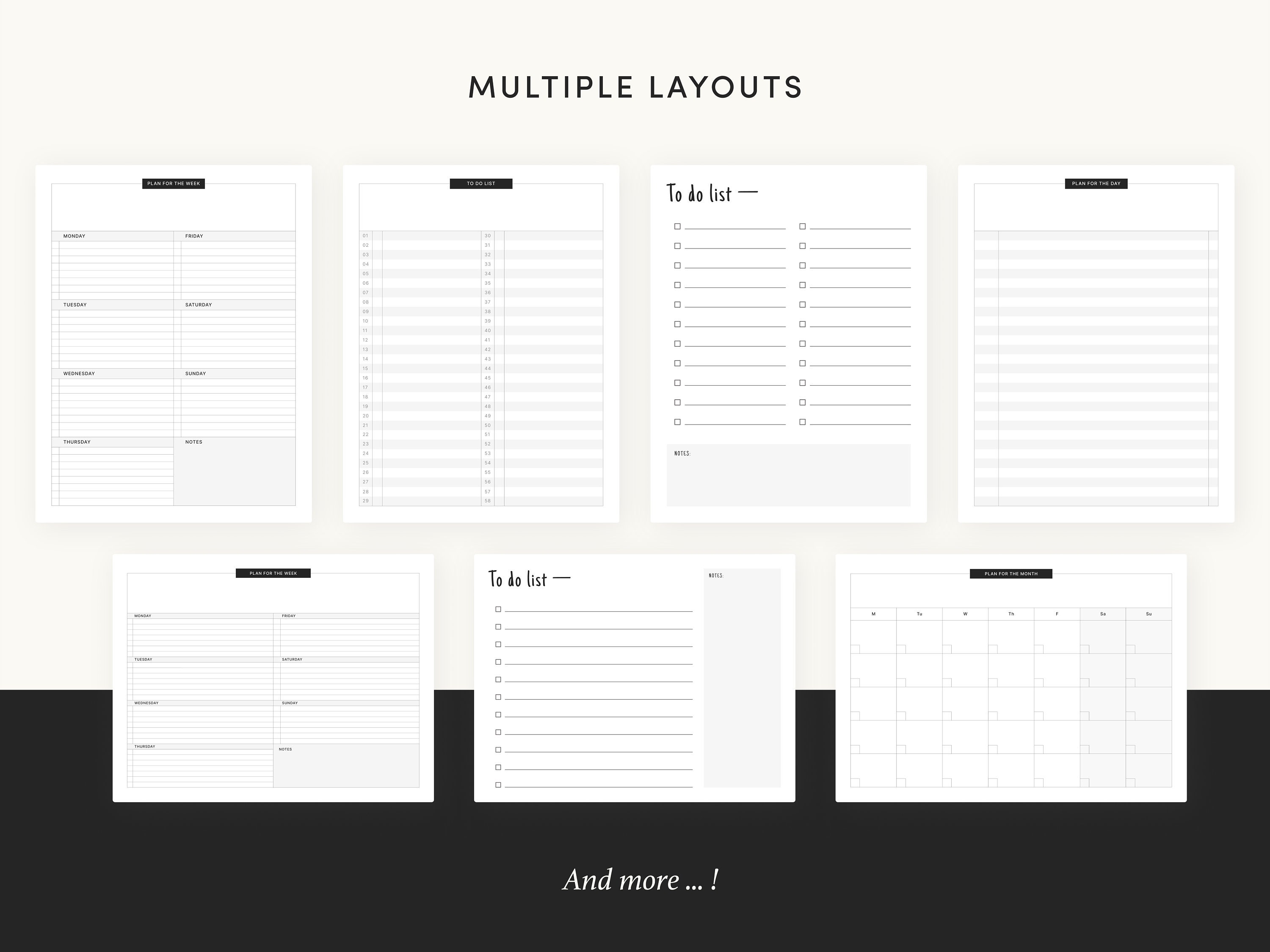 Planner + To-do Printable Template | Productivity + Task Management ...
