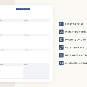 Planner + To-do Printable Template | Productivity + Task Management ...