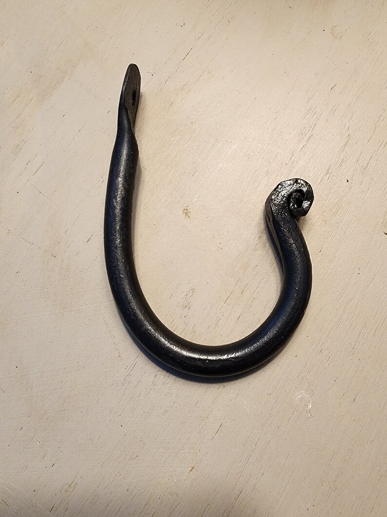 Hand Forged J Hook With Flat Scroll - Etsy