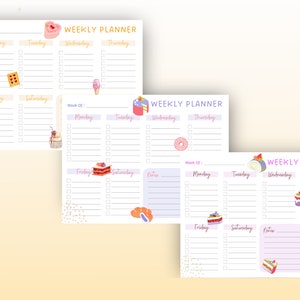 Weekly Schedule Bullet Journal Printable Planner PDF - Etsy Canada
