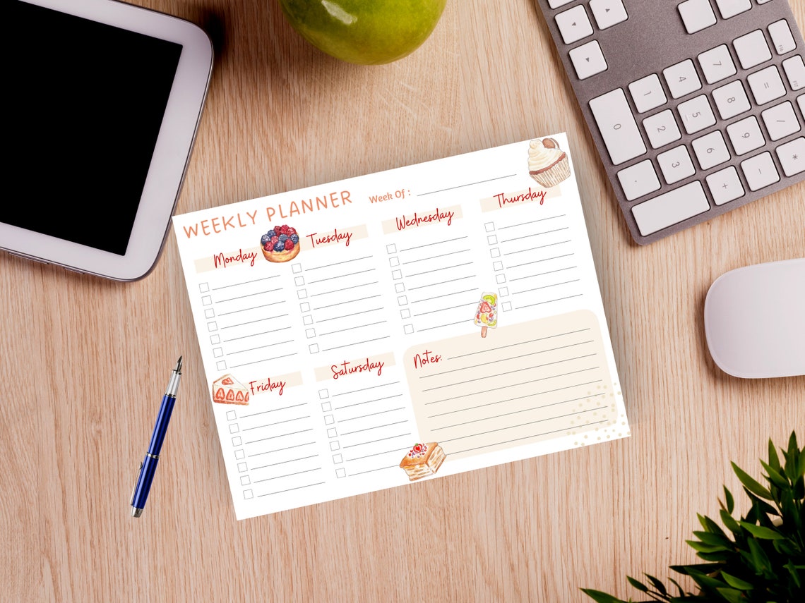 Weekly Schedule Bullet Journal Printable Planner PDF - Etsy Canada