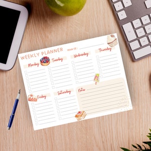 Weekly Schedule Bullet Journal Printable Planner PDF - Etsy Canada