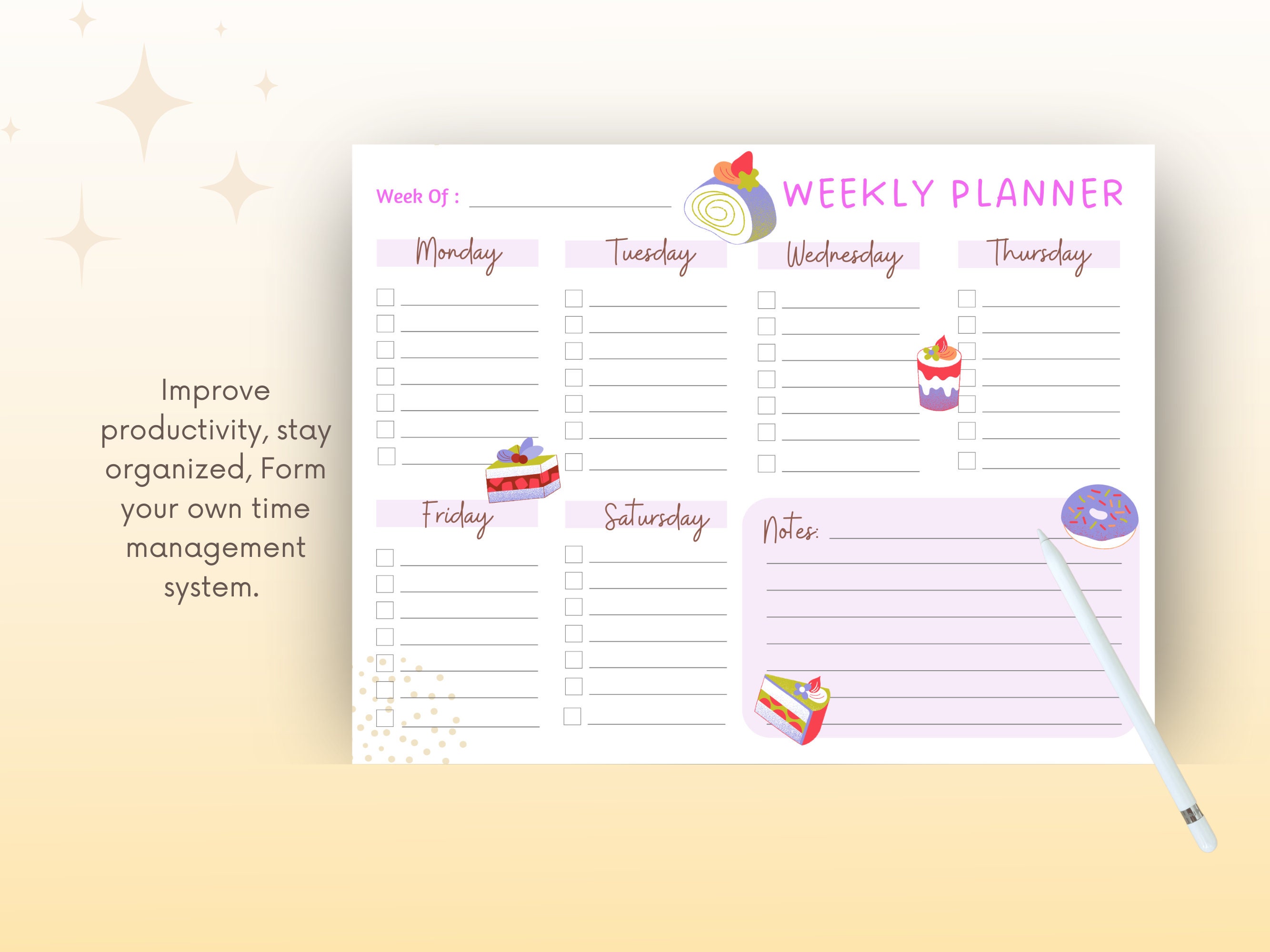 Weekly Schedule Bullet Journal Printable Planner PDF - Etsy Canada