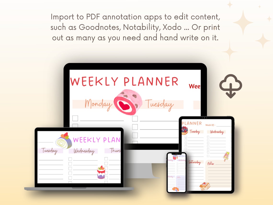 Weekly Schedule Bullet Journal Printable Planner PDF - Etsy Canada