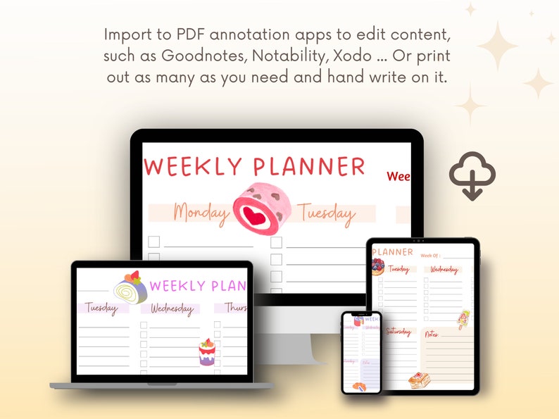 Weekly Schedule Bullet Journal Printable Planner PDF - Etsy Canada