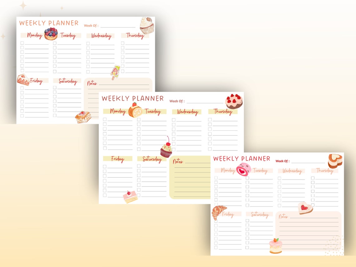 Weekly Schedule Bullet Journal Printable Planner PDF - Etsy Canada