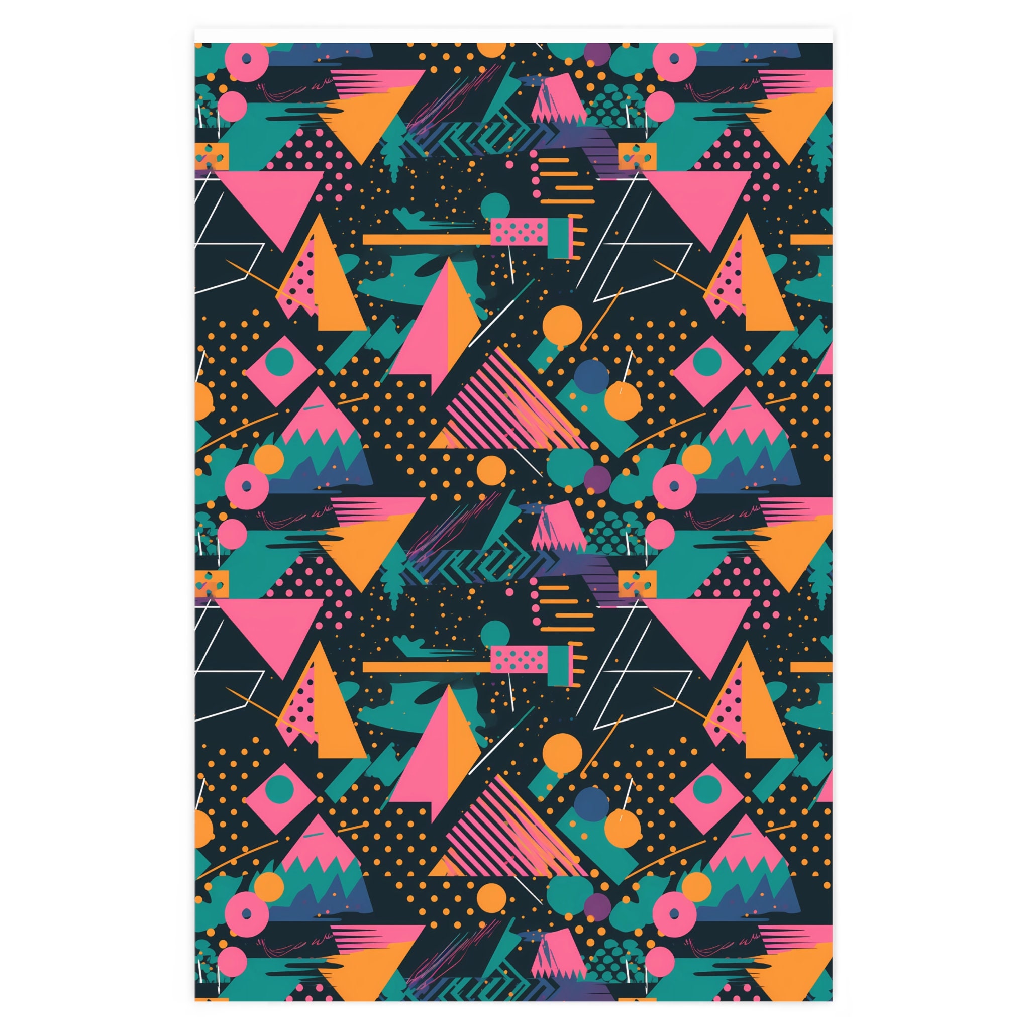 80s Style Wrapping Paper, Retro, Disco, Abstract, Pop Art, Triangles - Etsy