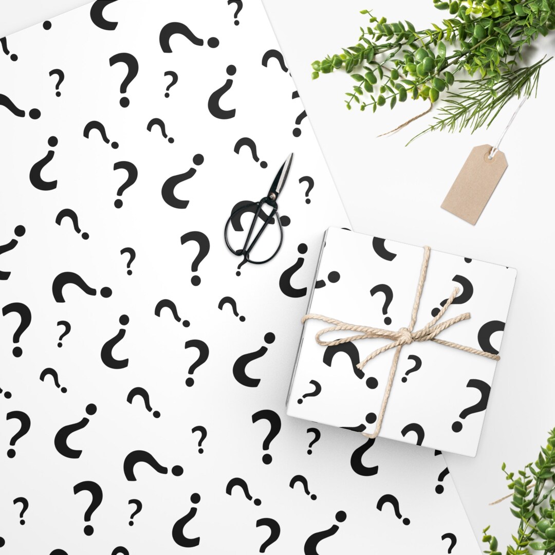 Question Mark Wrapping Paper, Gift Wrap, Unique Gift, Custom Wrap - Etsy