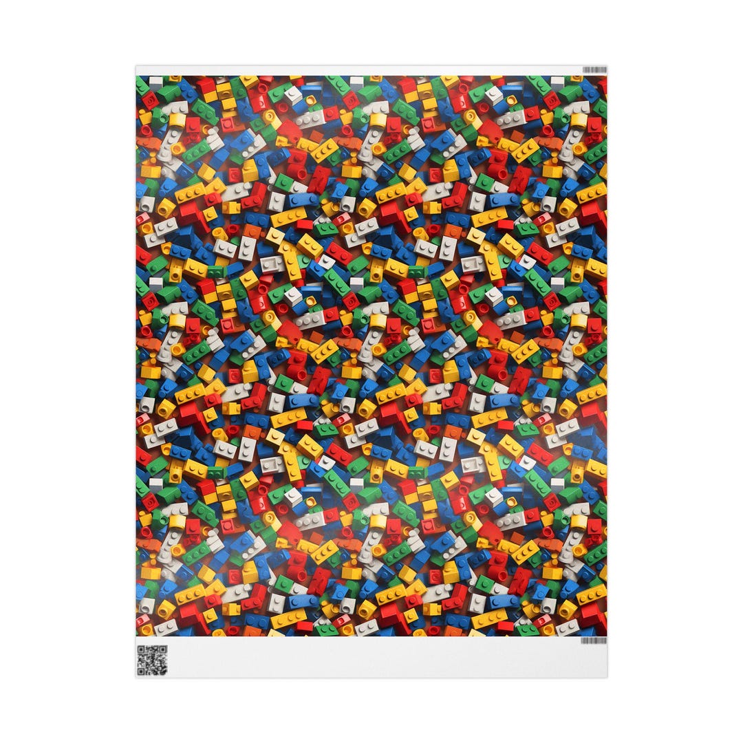 Stacking Blocks Wrapping Papers | Kids Toy Pattern Gift Wrap Sheets - Etsy