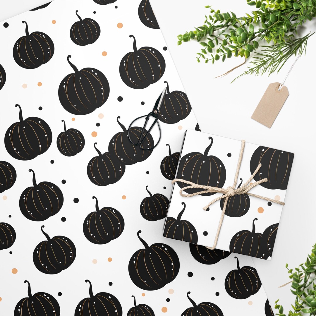 Pumpkin Halloween Wrapping Paper, Horror Gift Wrap, Spooky Gift Wrap ...
