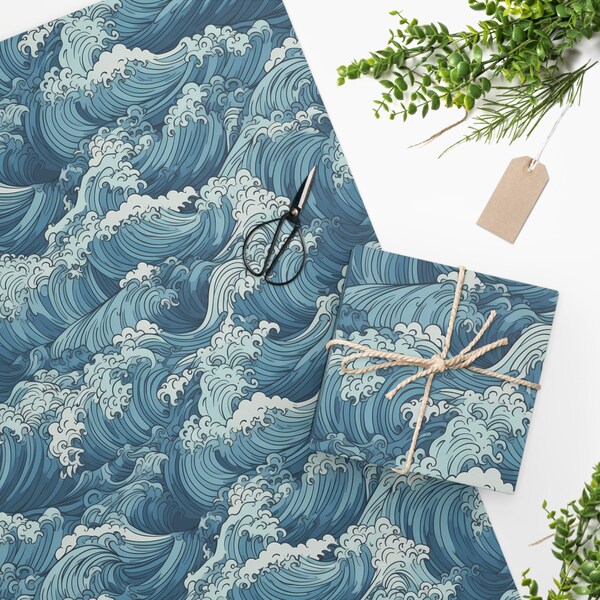 Ocean Wrapping Paper - Etsy