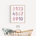 Rose Pink Numbers 1 10 Printable Wall Art Poster Educational Poster ...