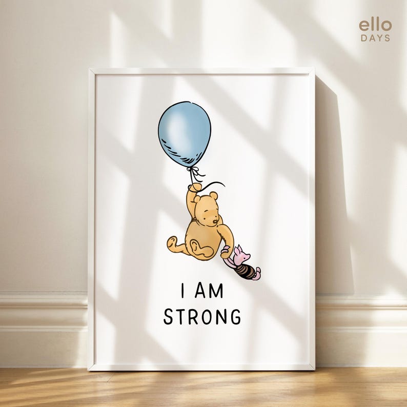 Classic Winnie-the-pooh Motivational Poster, Self Love Affirmation ...