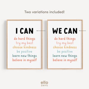Affirmations for Kids Poster Set of 3, Daily Affirmations Wall Art ...