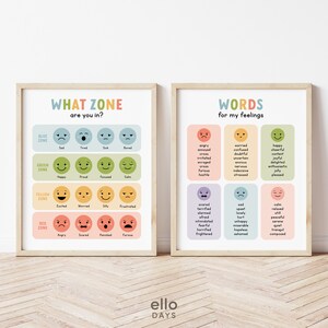 Calming Poster Set of 6, School Counselor Therapy Office Decor ...