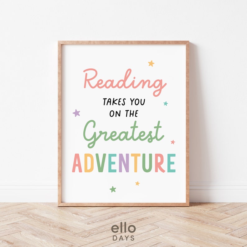 Reading Corner Wall Art Poster, Classroom Library Decoration, Reading ...