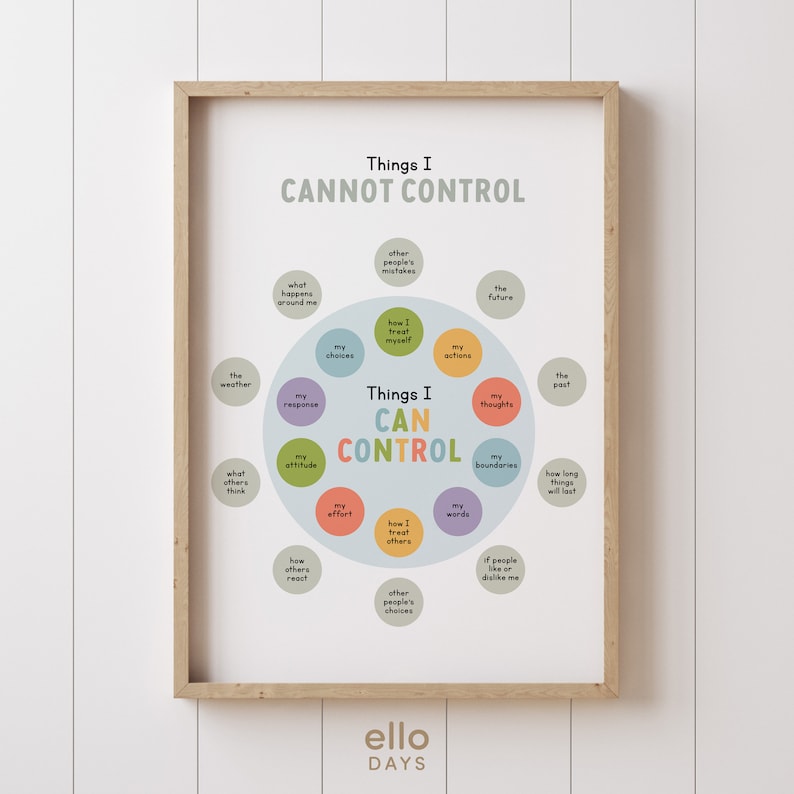 Things I Can Control Poster, School Counselor Therapy Wall Sign ...