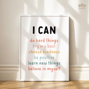 Affirmations for Kids Poster Set of 3, Daily Affirmations Wall Art ...