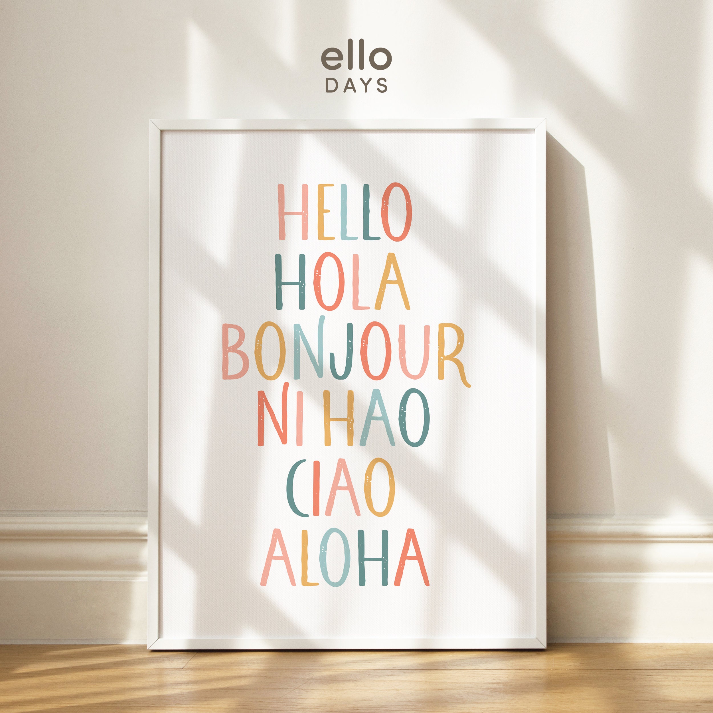 Hello Different Languages Sign, Store Greeting Sign Multilingual Poster ...