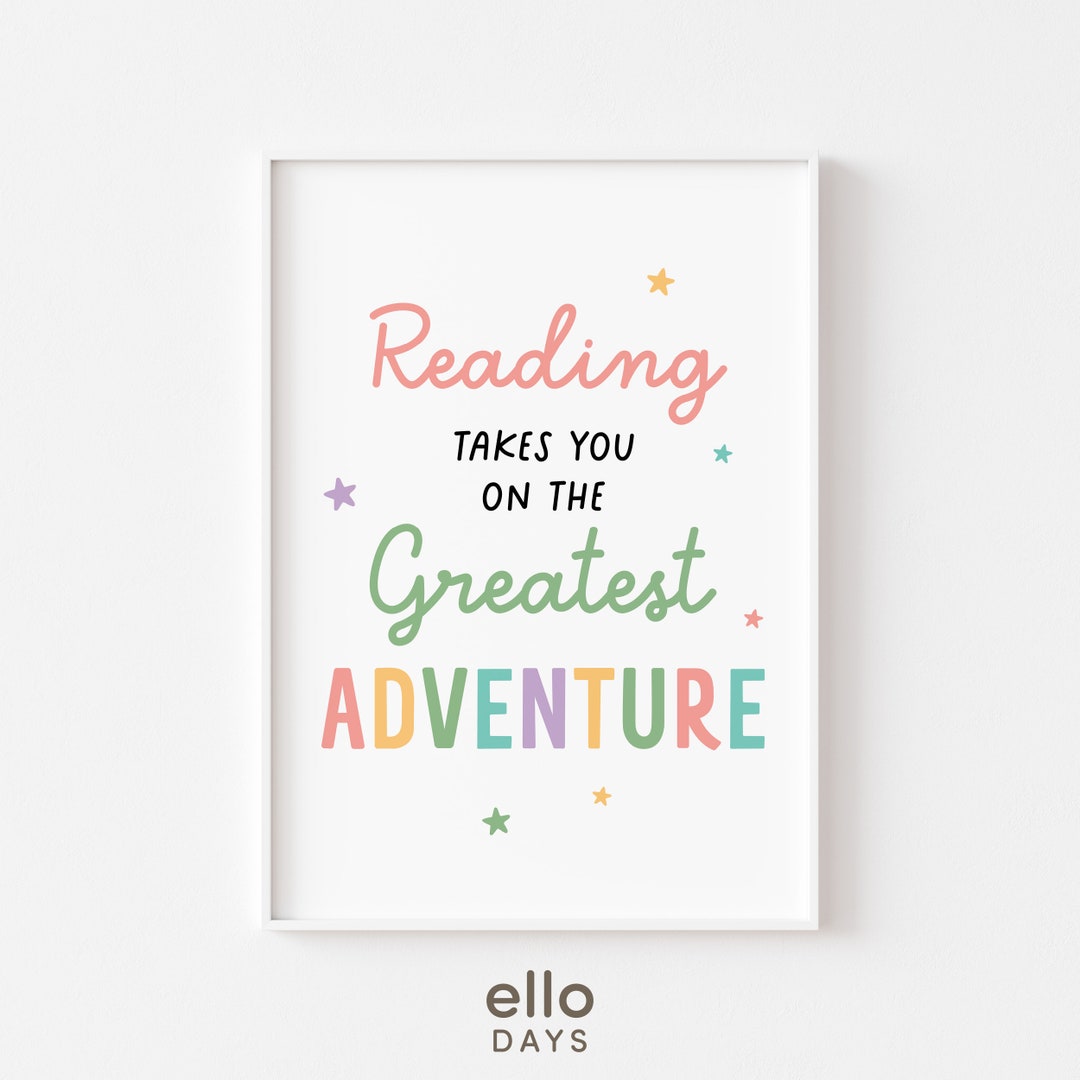 Reading Corner Wall Art Poster, Classroom Library Decoration, Reading ...