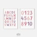 Alphabet Shapes Numbers 1-10 Printable Wall Art Bundle Pink - Etsy