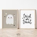 Cute Ghost Boho Halloween Poster Bundle, Trick or Treat Poster Print ...