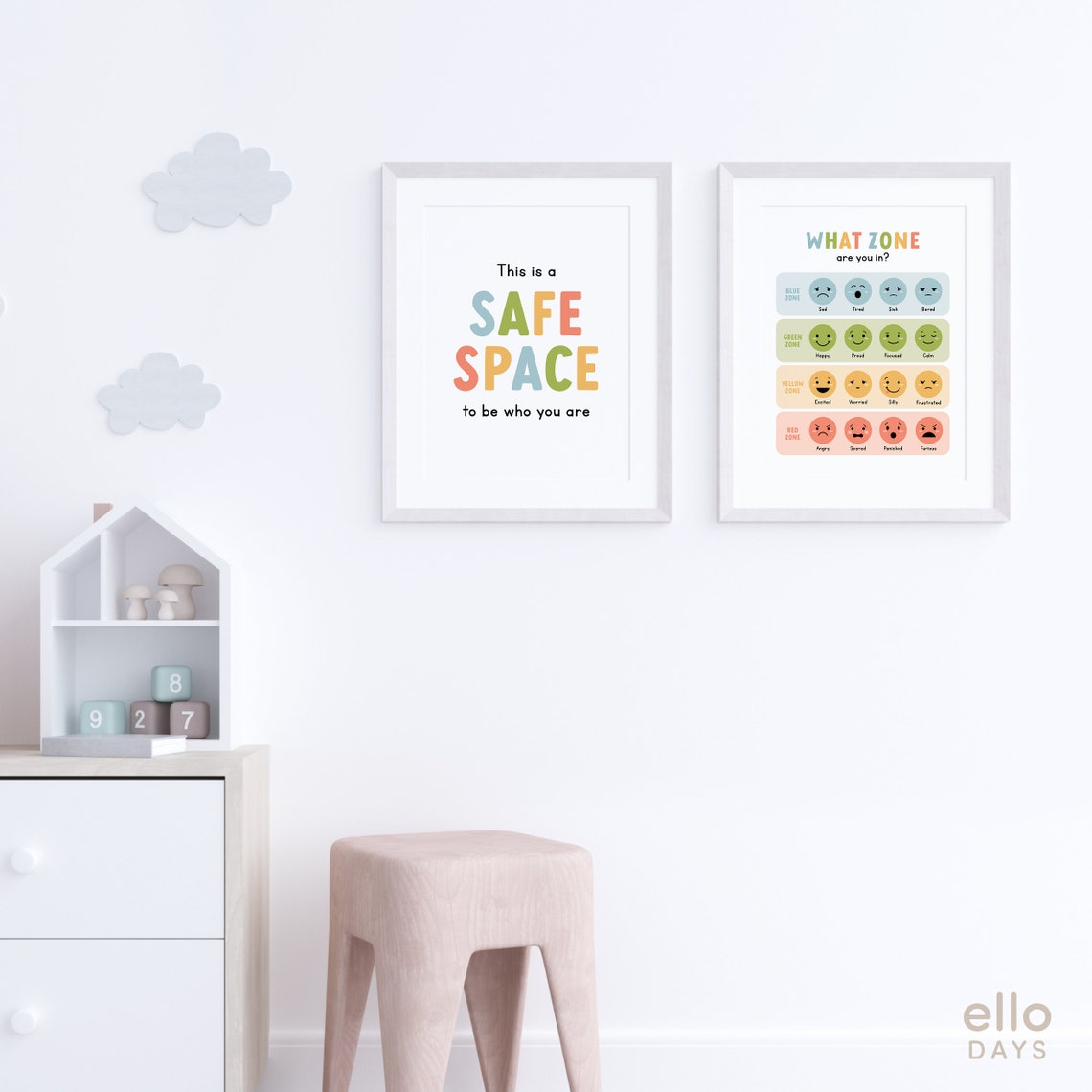 Safe Space Zone Regulation Poster Bundle, Emotions Feelings Chart ...