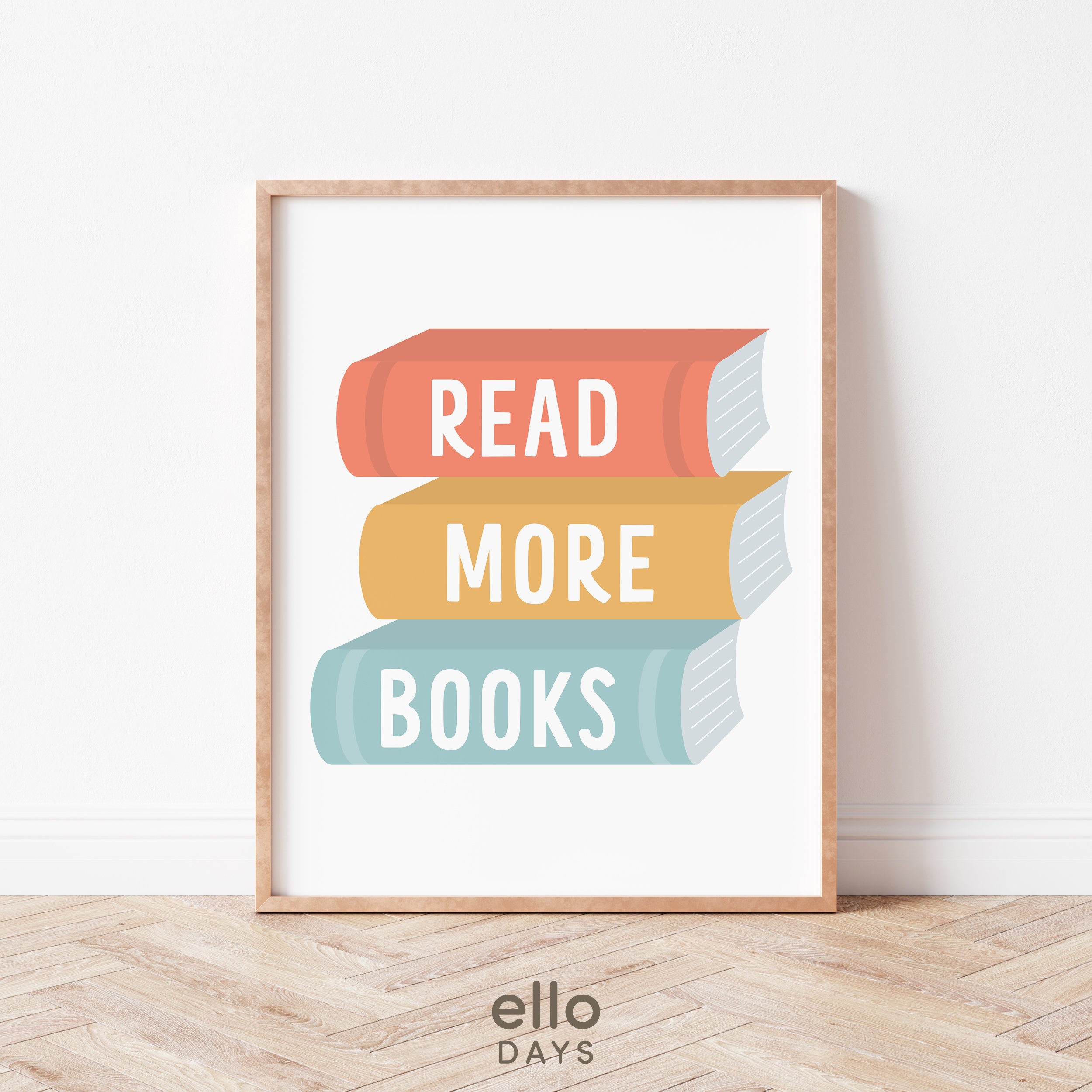 Read More Books Classroom Poster, Reading Corner Decoration Wall Art ...