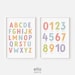Alphabet Shapes Numbers 1-10 Printable Wall Art Bundle | Rainbow ...