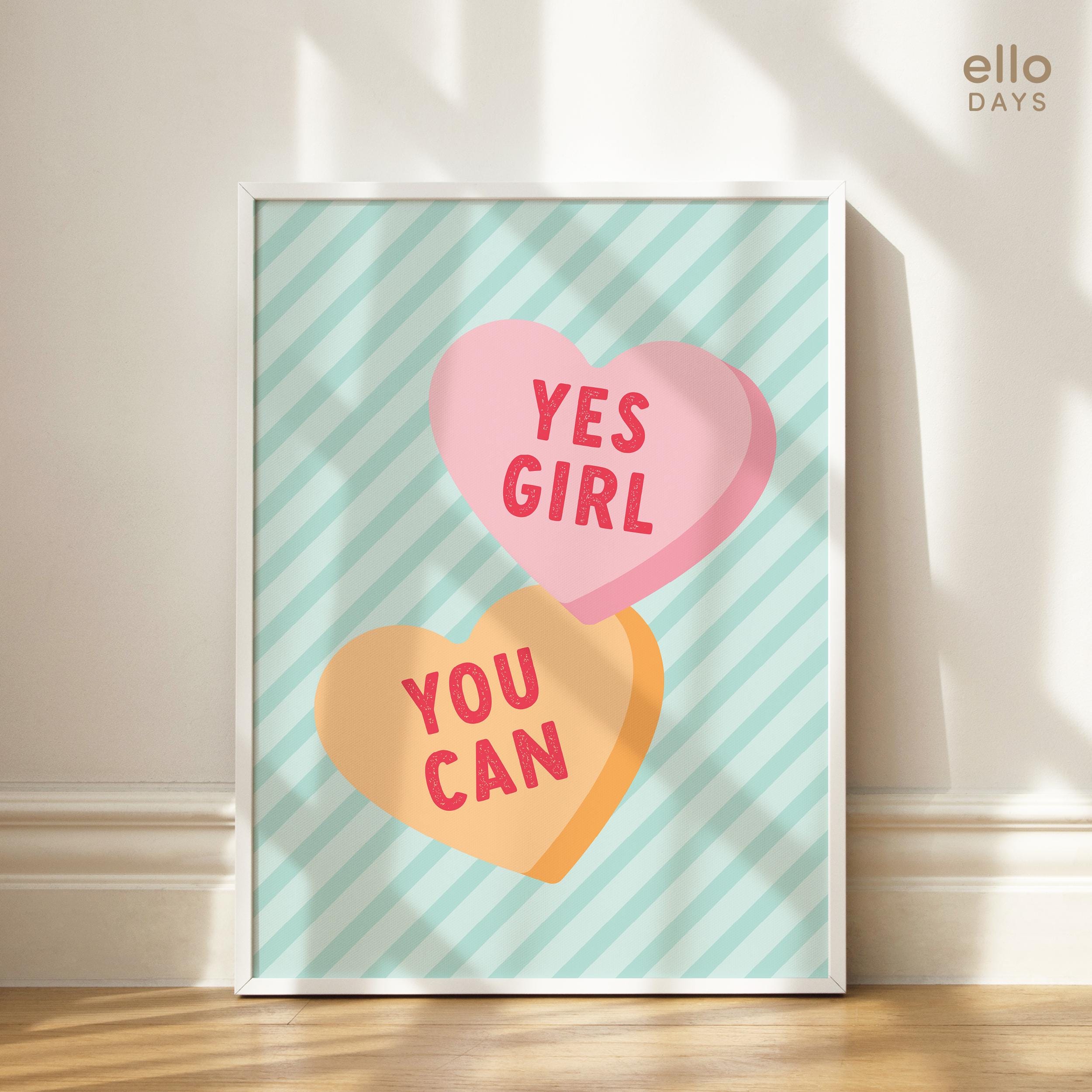 Positive Affirmations Girl Room Decor Motivational Posters Gallery Wall ...