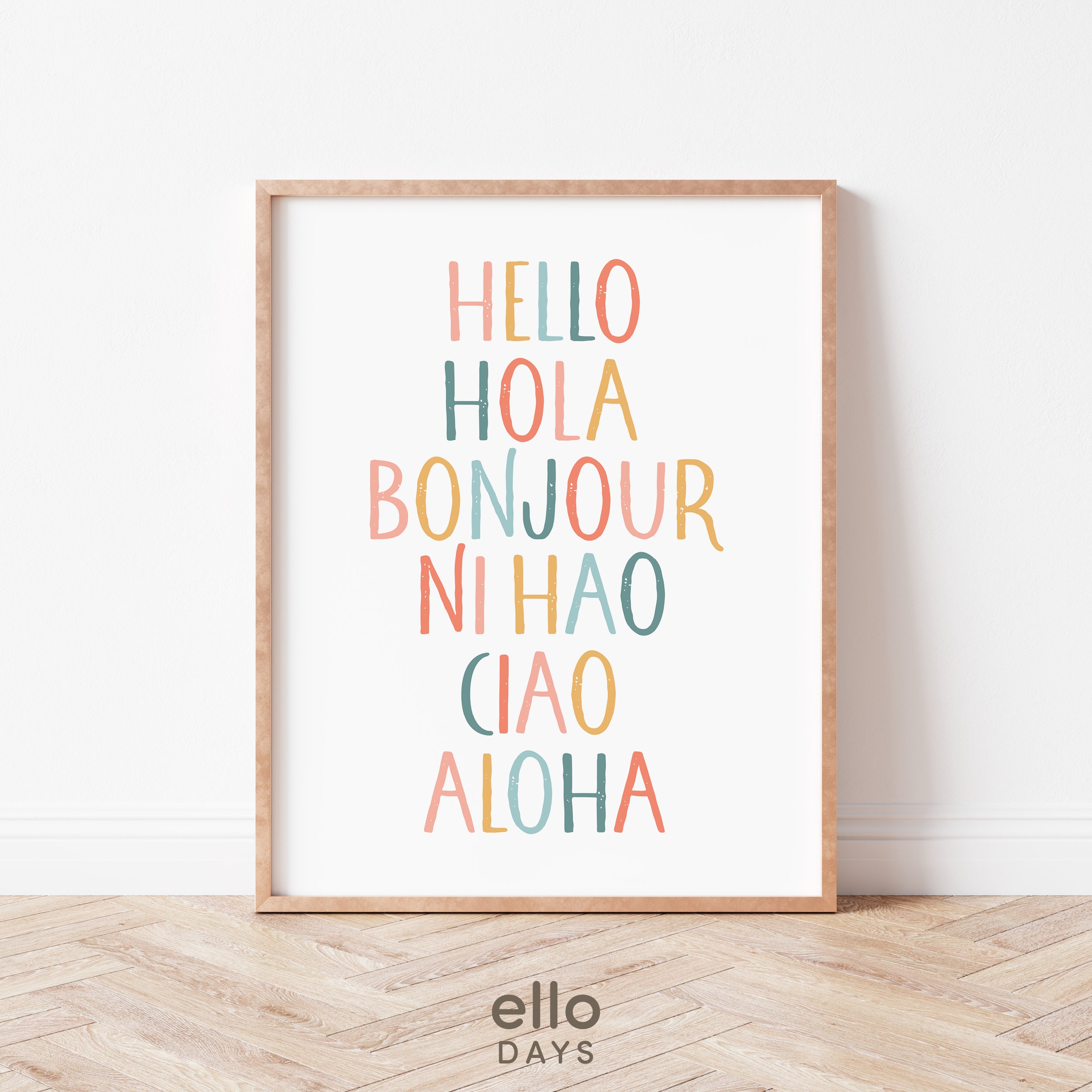 Hello Different Languages Sign, Store Greeting Sign Multilingual Poster ...