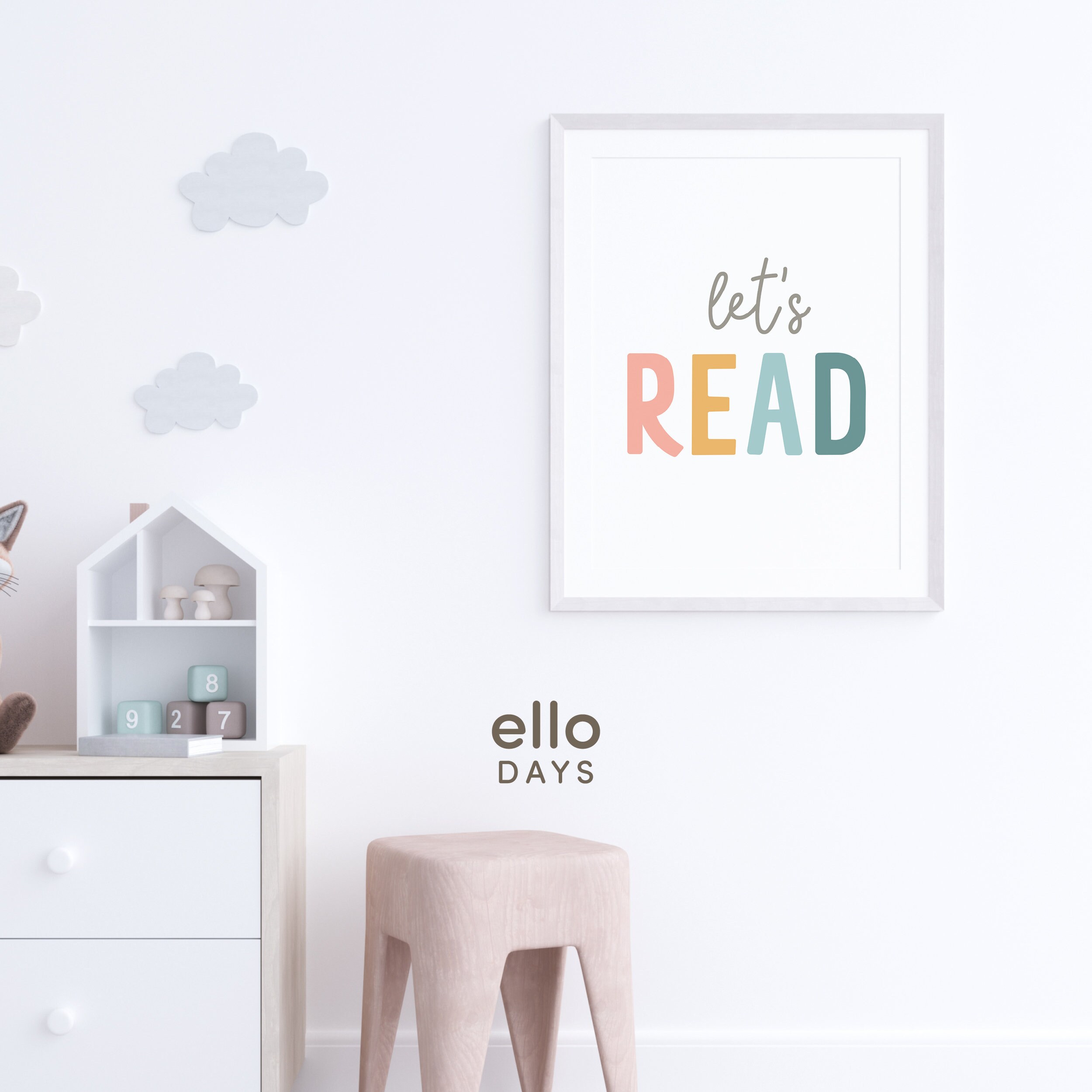 Let's Read Wall Art Print, Classroom Homeschool Posters, Reading Corner ...