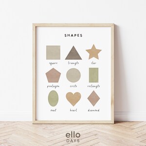 Neutral Educational Posters Set of 6, Boho Classroom Learning Decor ...