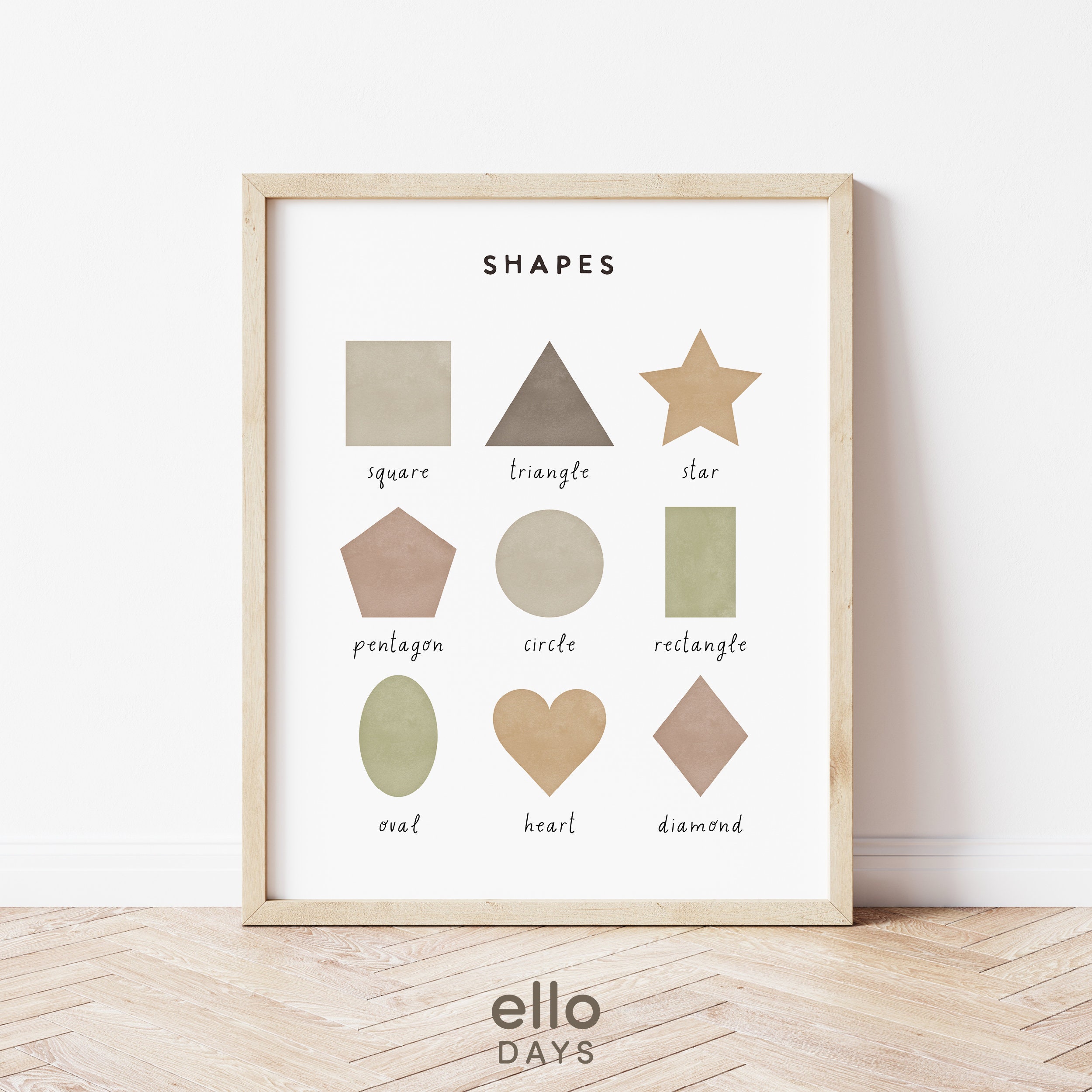 Neutral Educational Posters Set of 6, Boho Classroom Learning Decor ...