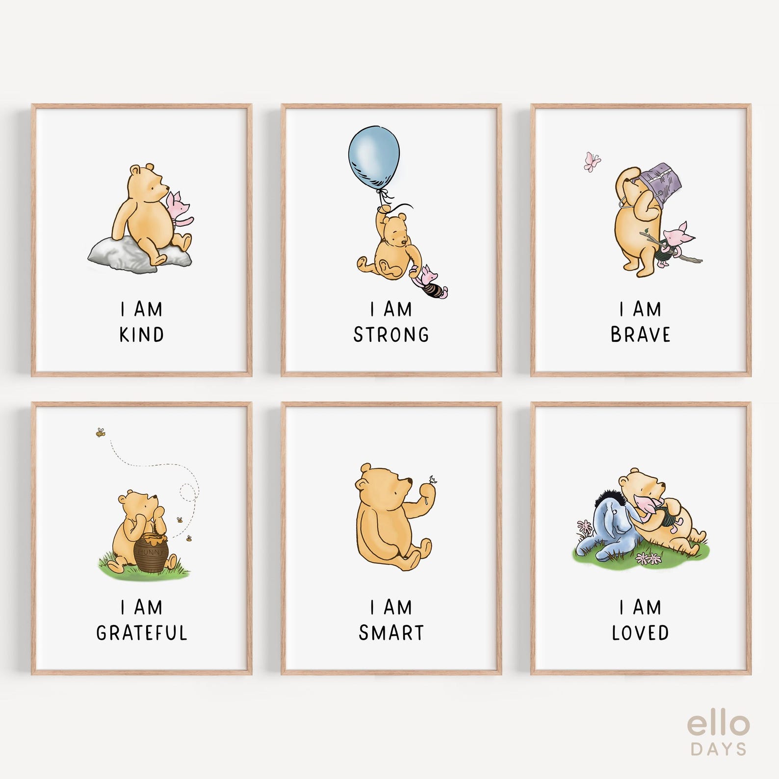 Classic Winnie-the-pooh Motivational Poster, Self Love Affirmation ...