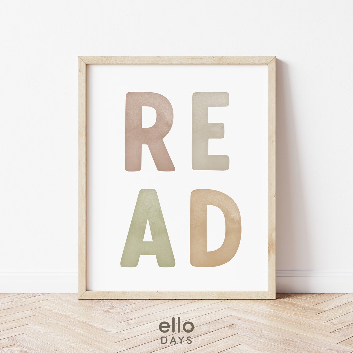 READ Printable Wall Art Poster | Neutral Playroom Decor | Toddler Kids ...