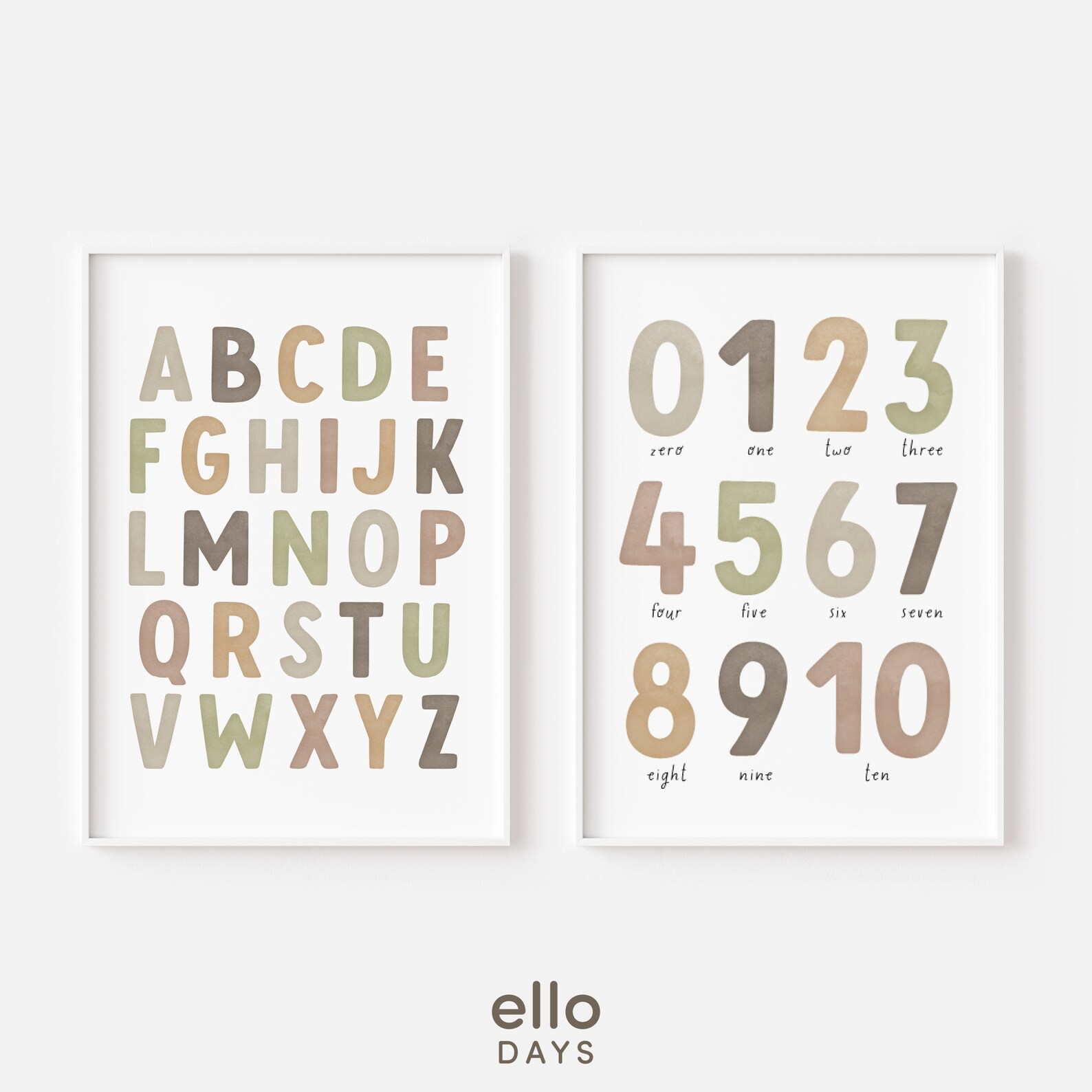 Neutral Educational Posters Set of 6, Boho Classroom Learning Decor ...